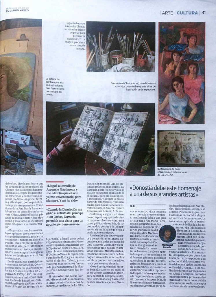 Exposición homenaje a Ana María Parra en Okendo - Asociación Artística ...